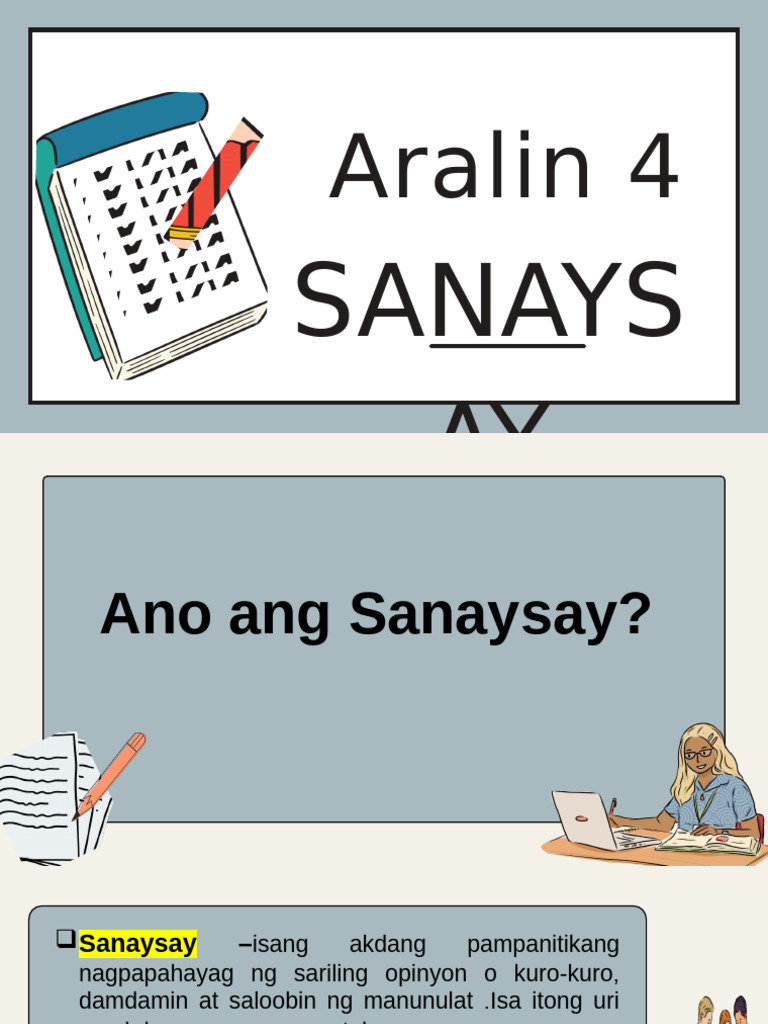 Aralin 4-Sanaysay | PDF