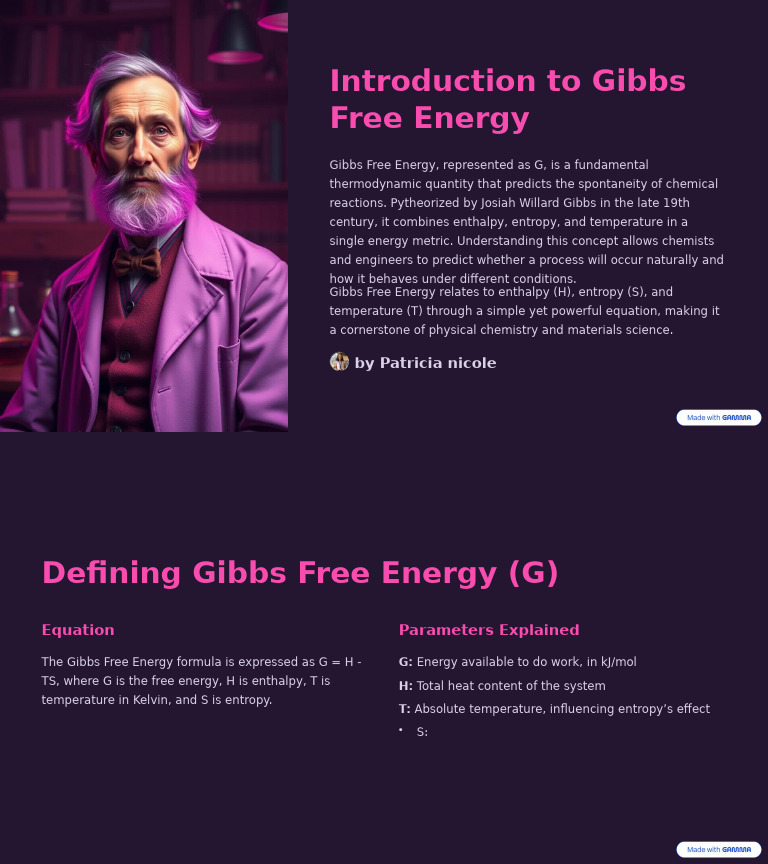 Introduction To Gibbs Free Energy | PDF