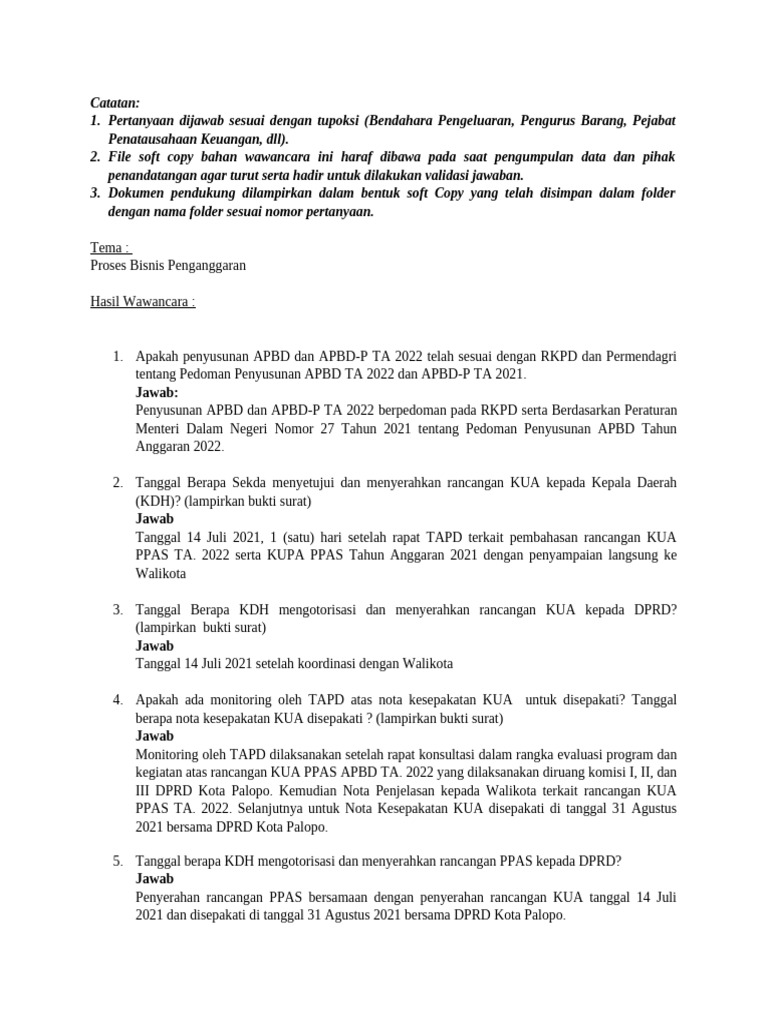 01 Probis Penganggaran TA 2022-1 | PDF