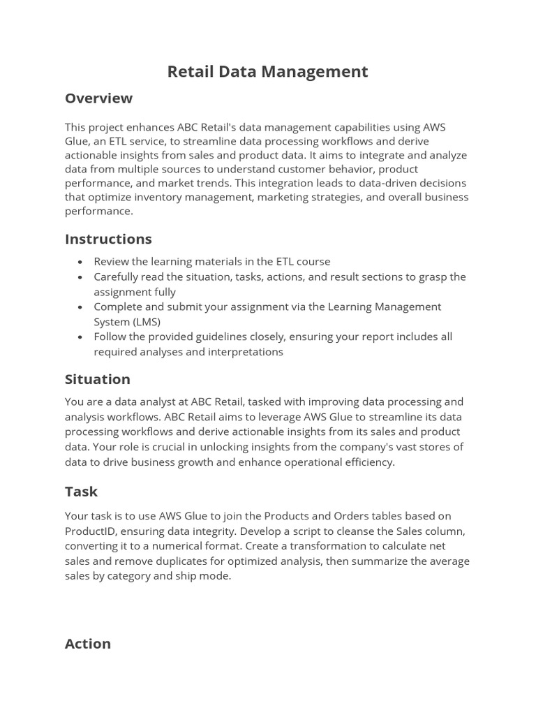 Retail Data Management Ps | PDF | Comma Separated Values | Data Management