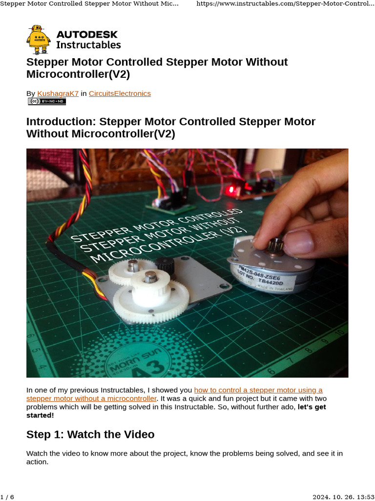 Stepper Motor Controlled Stepper Motor Without Microcontroller (V2) - 9 Steps (With Pictures ...