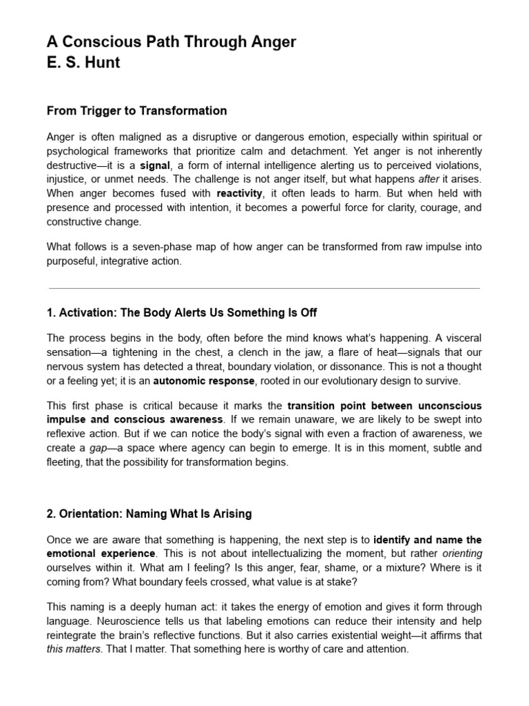 A Conscious Path Through Anger | PDF | Anger | Consciousness