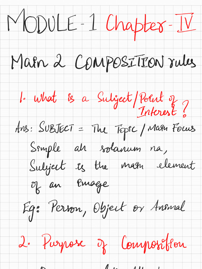Module 1 Chapter 4 Main 2 Typesofcomposition | PDF