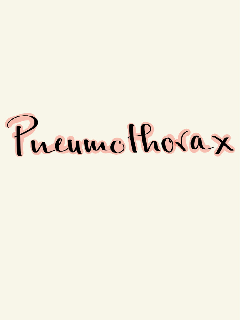Comprendre le pneumothorax : types et traitement | PDF | Maladies et ...