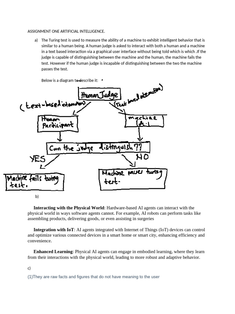 ASSIGNMENT ONE ARTIFICIAL INTELLIGENCE | PDF | Artificial Intelligence | Intelligence (AI ...