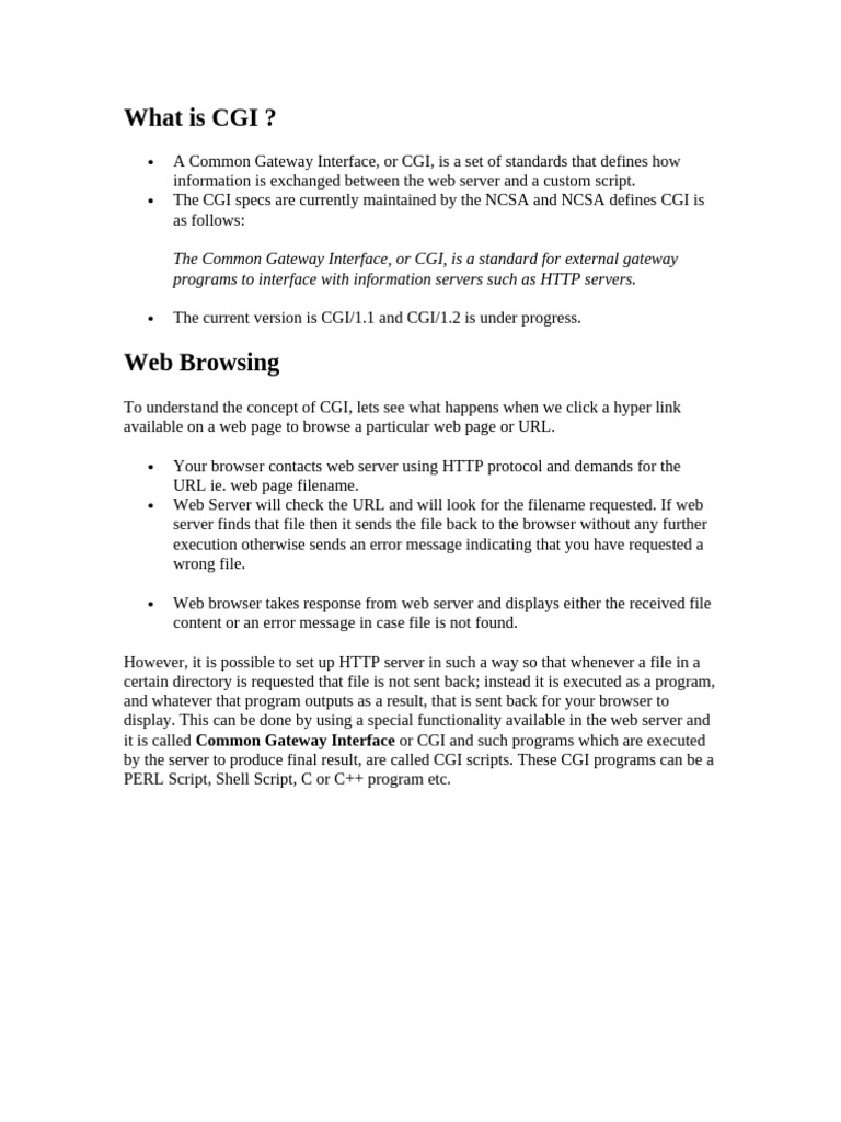 CGI Scripts | PDF | Networking | Internet & Web