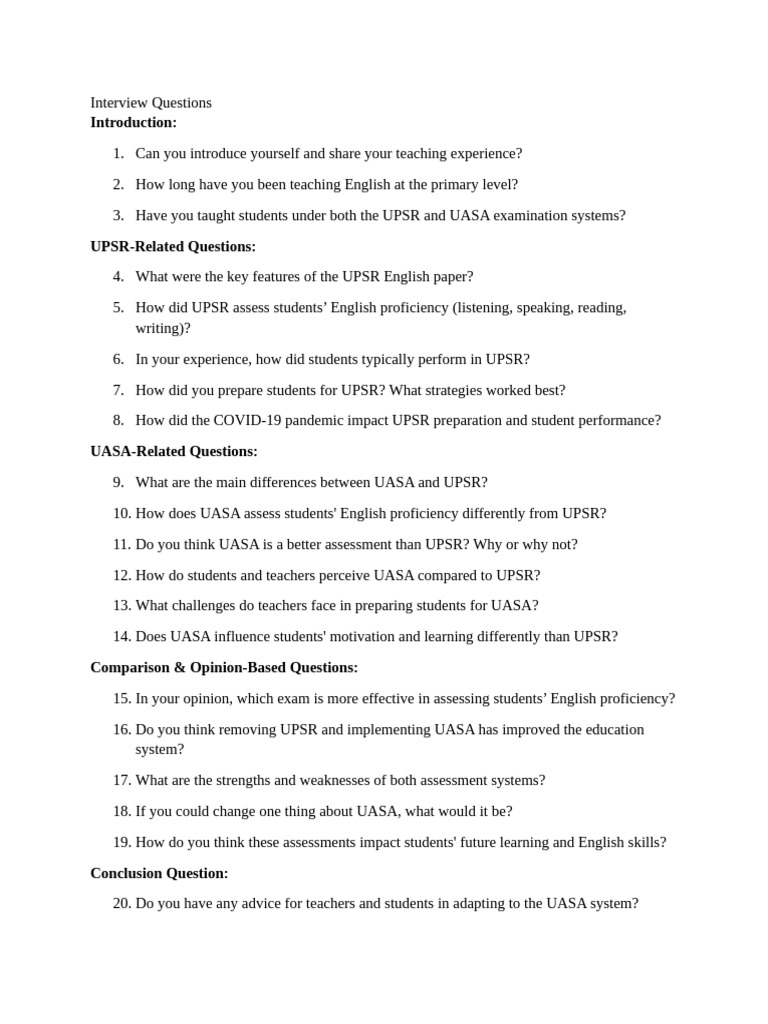 Interview Questions | PDF