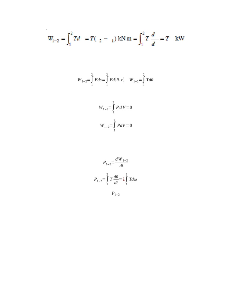 W Fds Fd θ - r W Tdθ: P dW dt | PDF