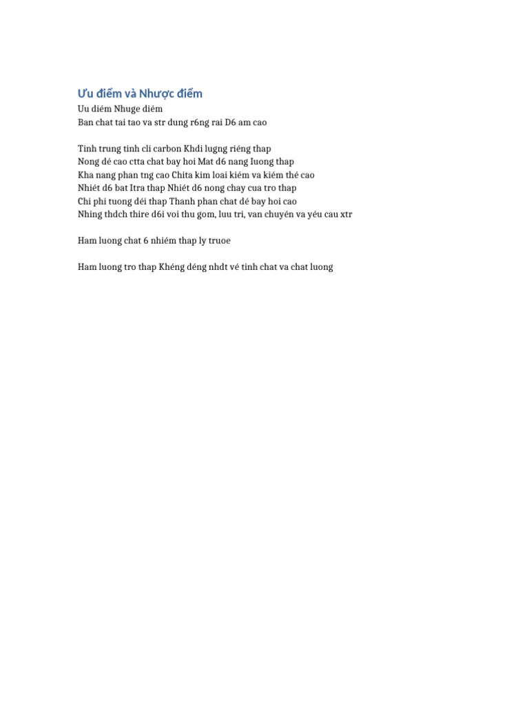 Uu Diem Nhuoc Diem | PDF