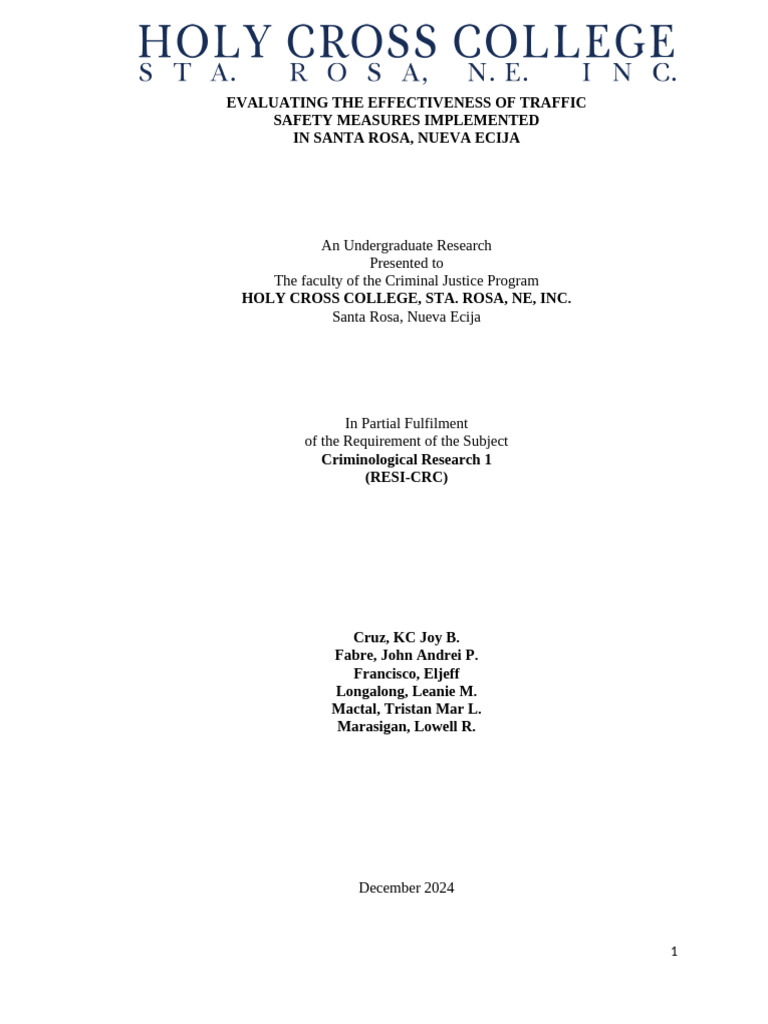 Chapter 1&2 Group4 (Alpha) Edited | PDF | Questionnaire | Road Traffic Safety