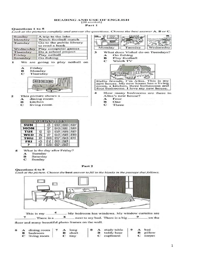 English Paper Year 2 2025 | PDF