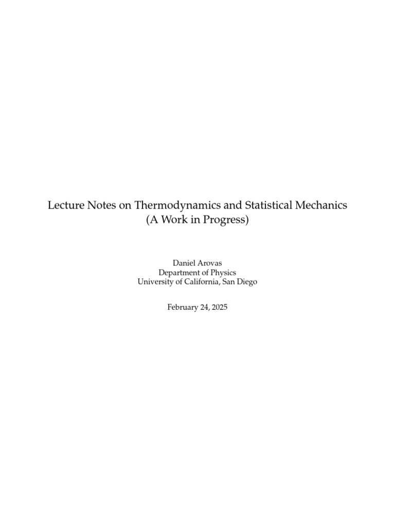 Stat Mech | PDF | Probability Distribution | Entropy