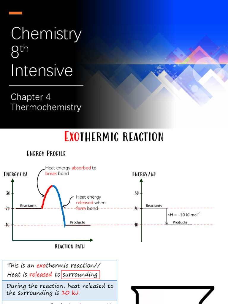 Chemistry 8th Intensive - Chap 4 Thermochemsitry | PDF | Salt ...