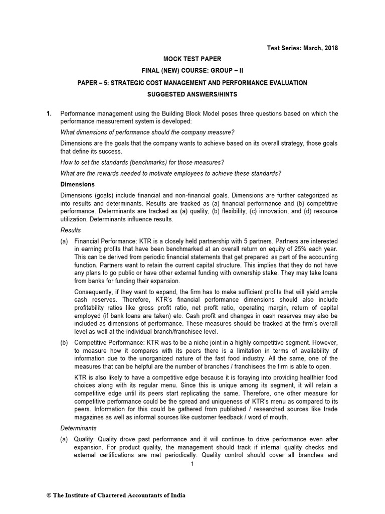 SCMPE - Questions - MAy 2018 - Answerr | PDF | Profit (Economics ...