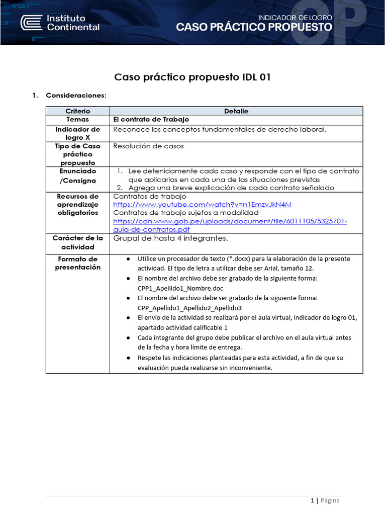 IDL - 1 - Caso - Práctico - Propuesto | PDF