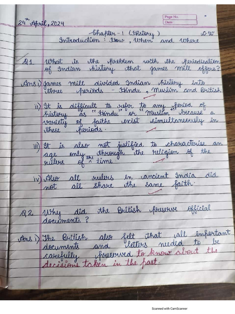 Chapter 1 History Class 8 Question/answers | PDF