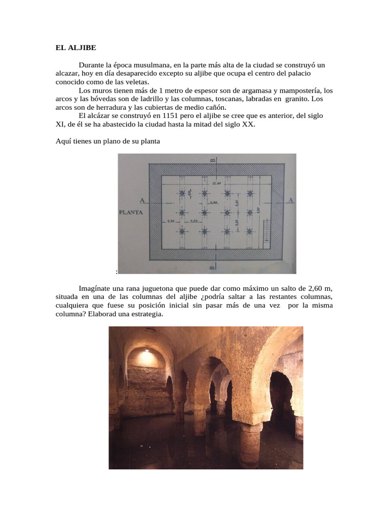 Aljibe del Alcázar: Historia y Diseño | PDF
