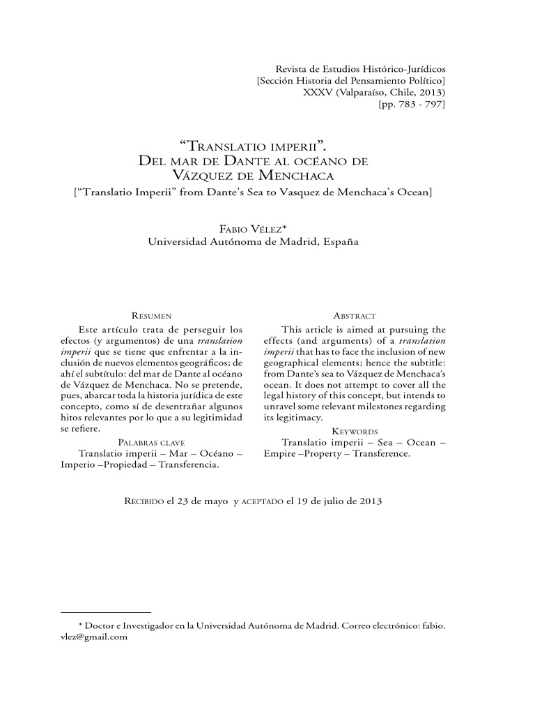 Translatio Imperii: Del Mar al Océano | PDF | Edades medias | imperio ...
