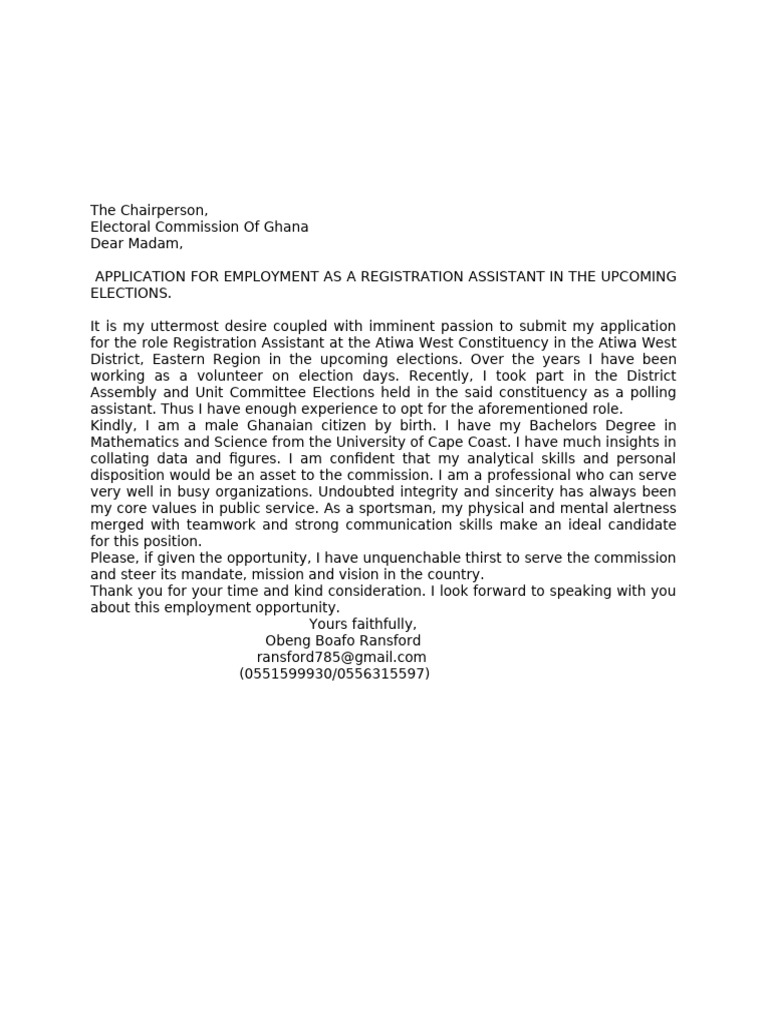 Application Elections | PDF