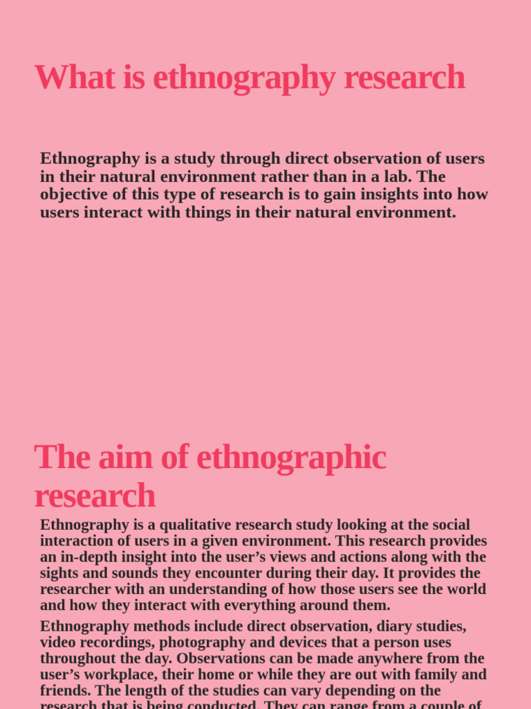 Ethnographical Research | PDF | Ethnography | Qualitative Research