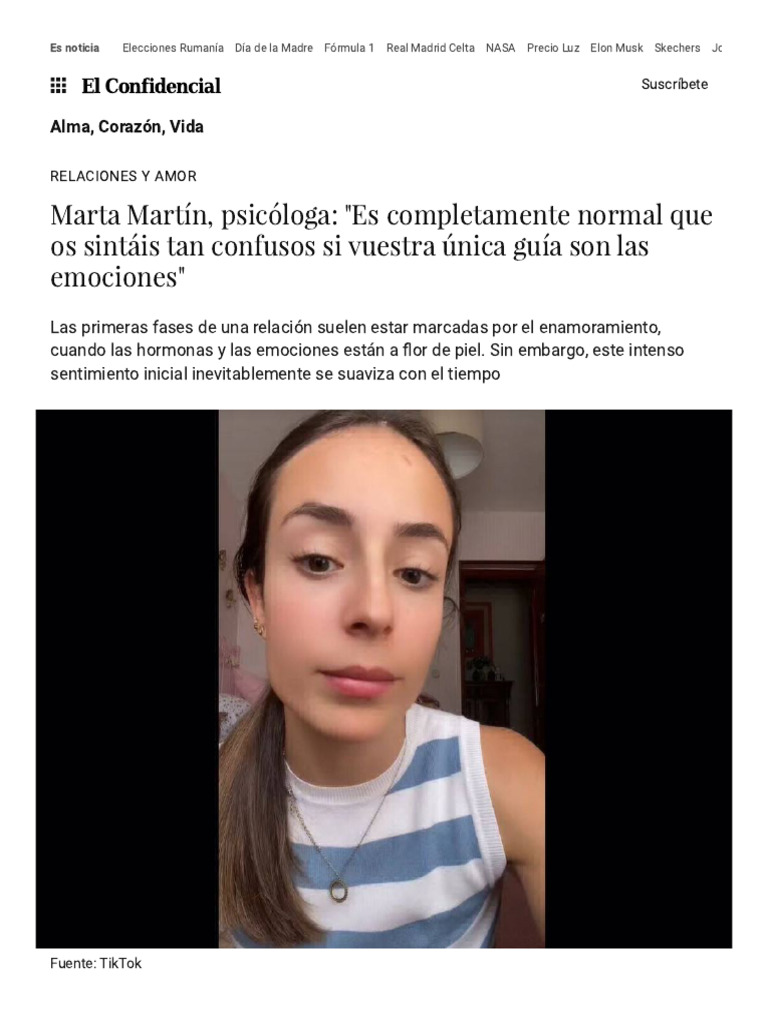 Marta Martín, Psicóloga - Es Completamente Normal Que Os Sintáis Tan ...