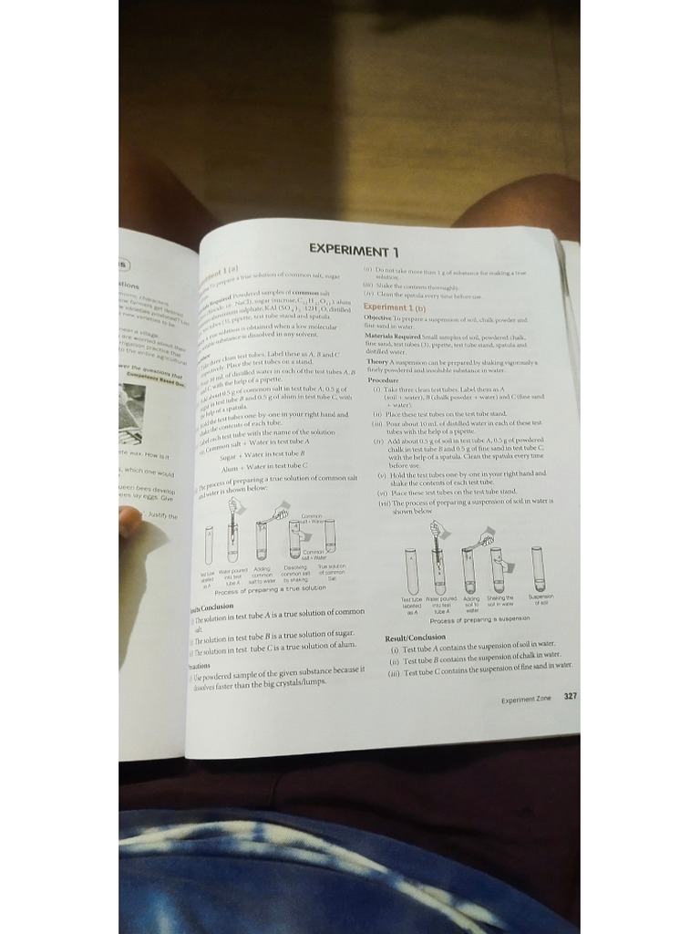 Experiment 1 Class 9 | PDF