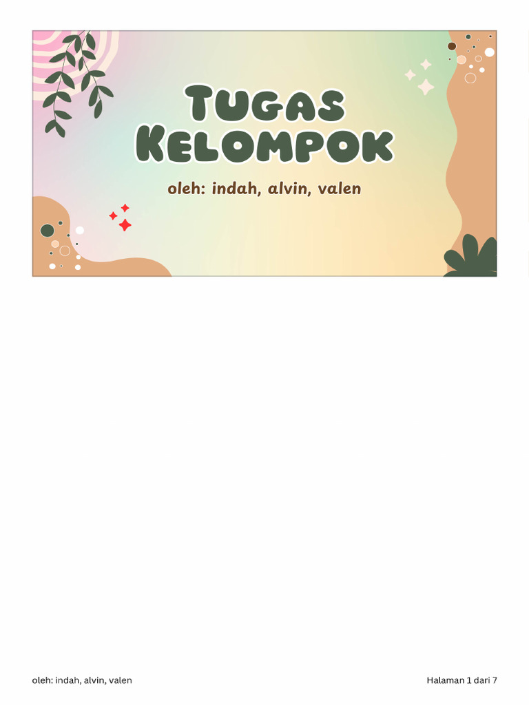 Oleh Indah, Alvin, Valen | PDF