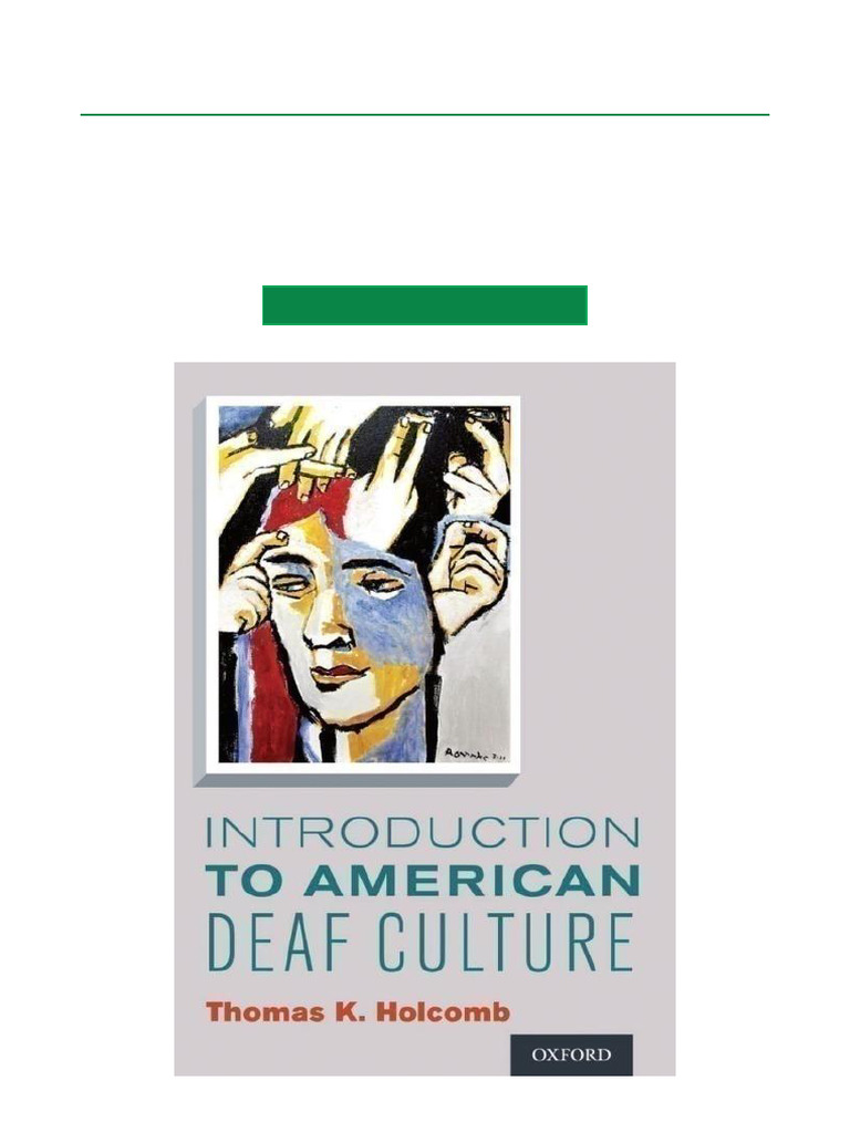 Introduction To American Deaf Culture Digital DOCX Download | PDF ...