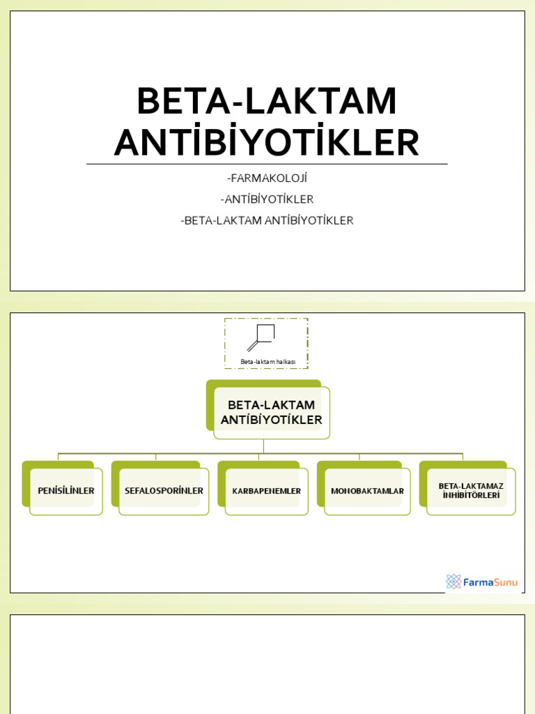 Beta Laktam Antibiyotikler 2 | PDF