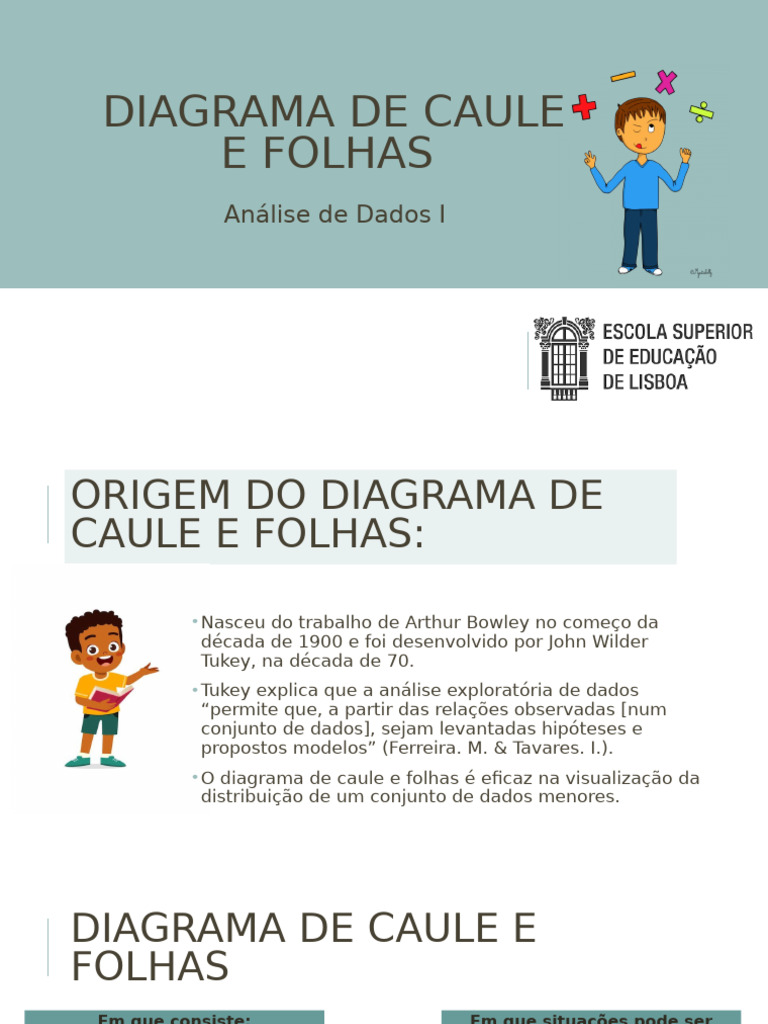 Diagrama de Caule e Folhas: Guia e Exercícios | PDF | Análise de dados
