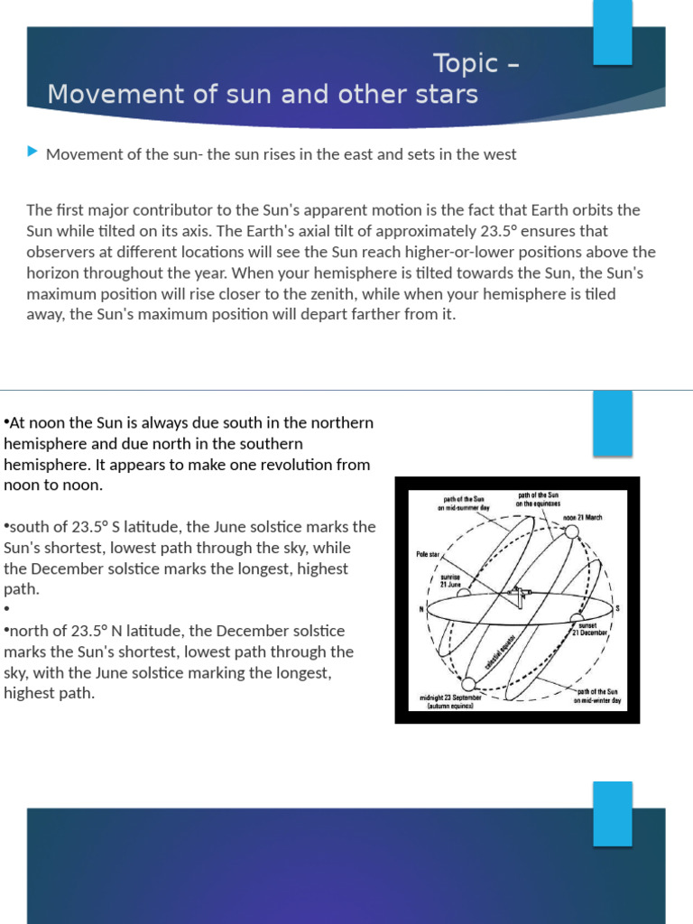Movement of Sun and Other | PDF