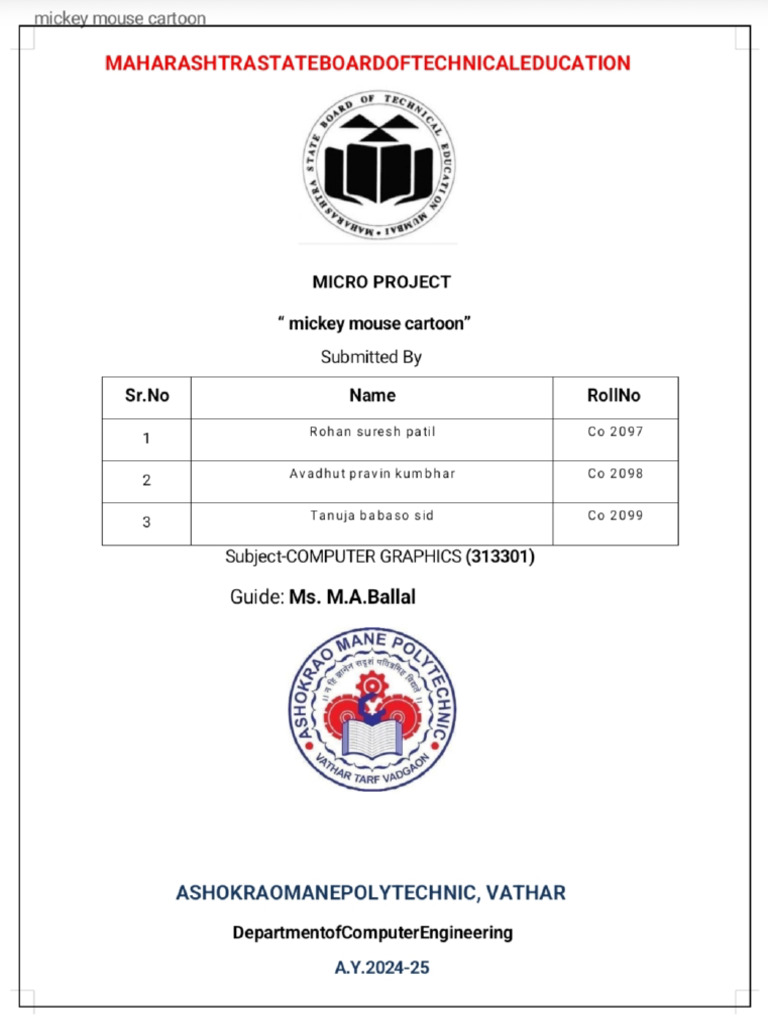 Mickey Mouse CGR | PDF