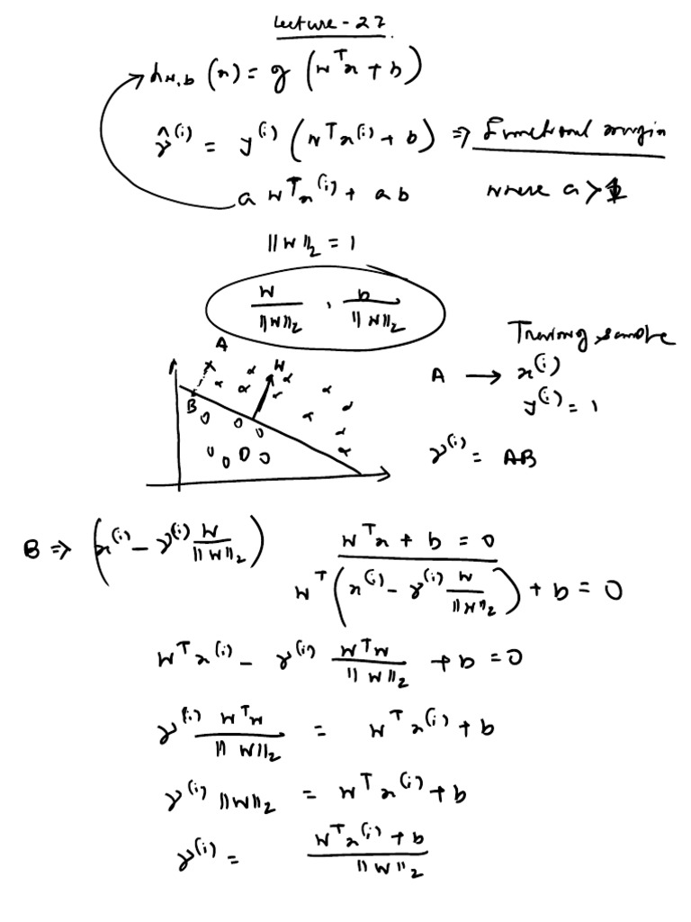 Lec27 Margins Optimal Margin Classifier | PDF