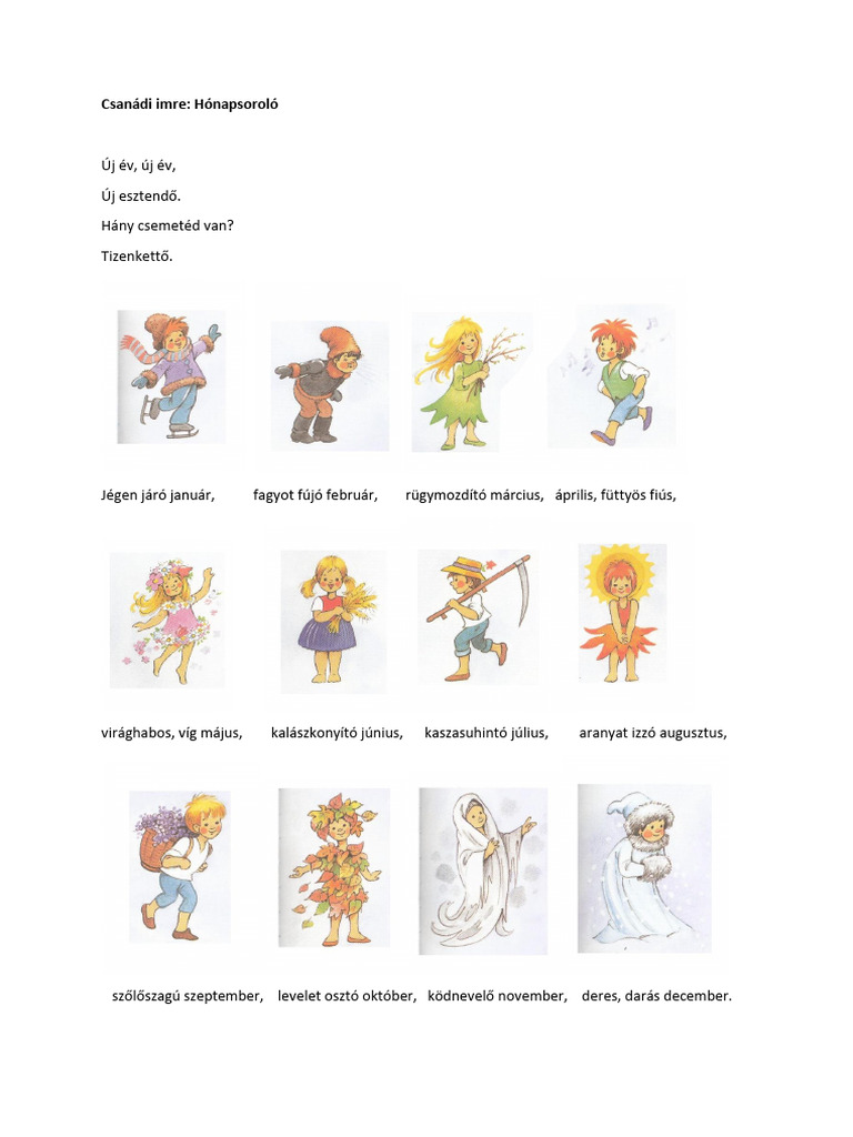 Csanádi Imre Hónapsoroló | PDF