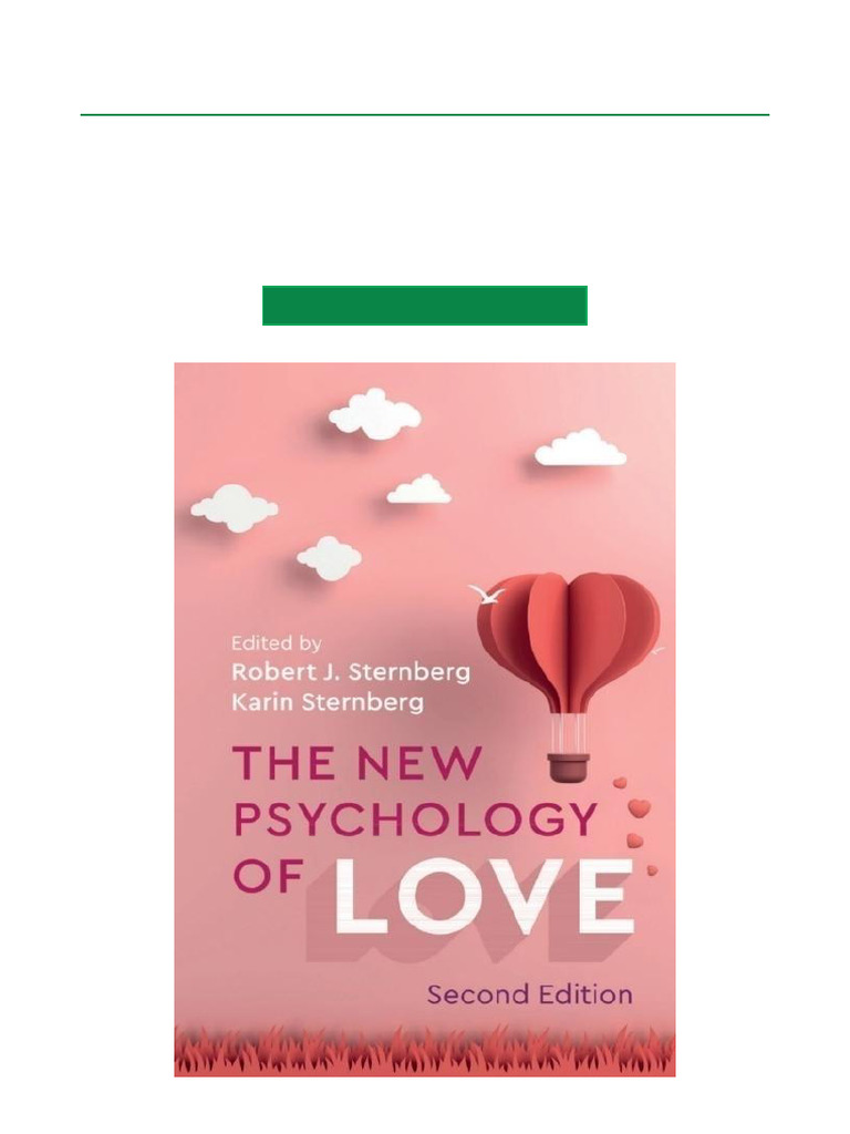 The New Psychology of Love, 2nd Ed. | PDF | Self Concept | Love