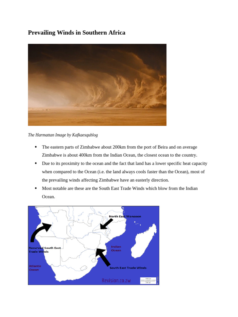 Prevailing Winds Affecting Zimbabwe | PDF | Wound | Southern Africa