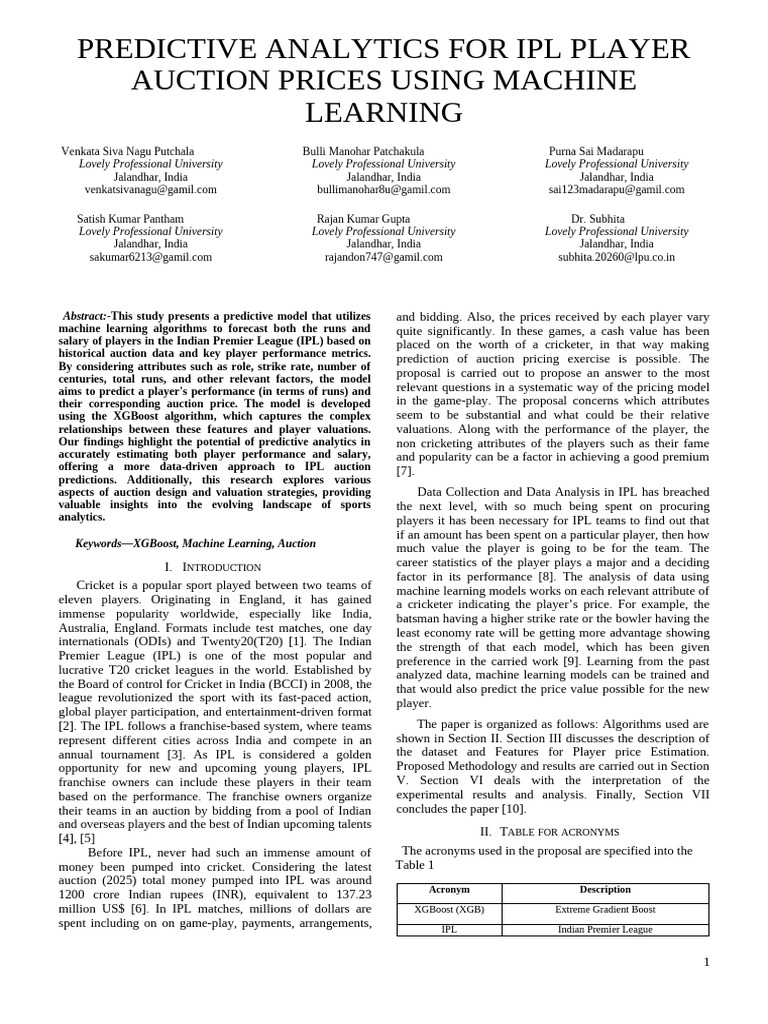IEEE-paper-format-template | PDF | Regression Analysis | Machine Learning
