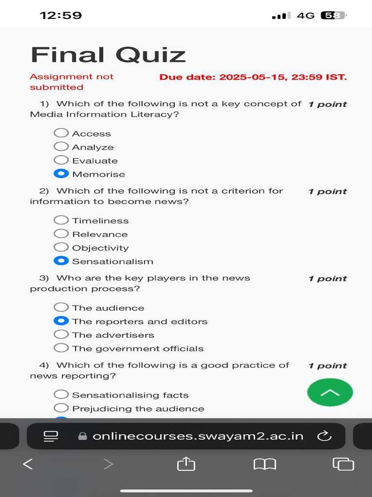 Final Quiz | PDF