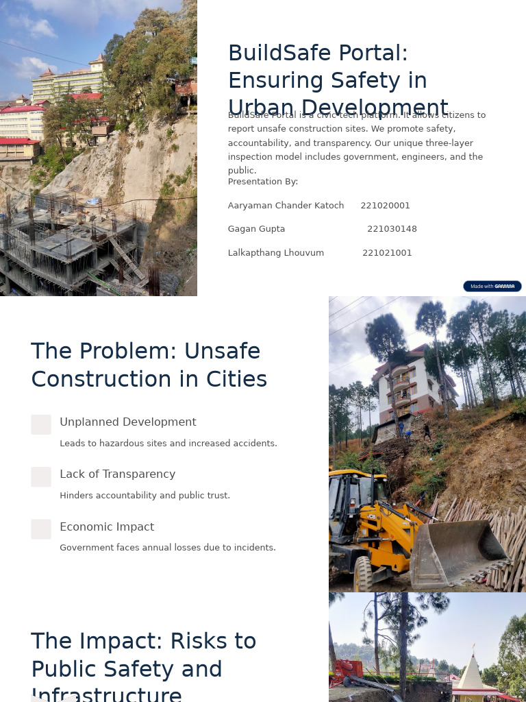 BuildSafe Portal Ensuring Safety in Urban Development | PDF | Safety