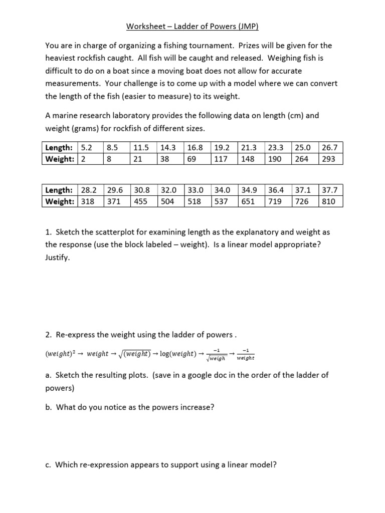 Worksheet - Ladder of Powers | PDF