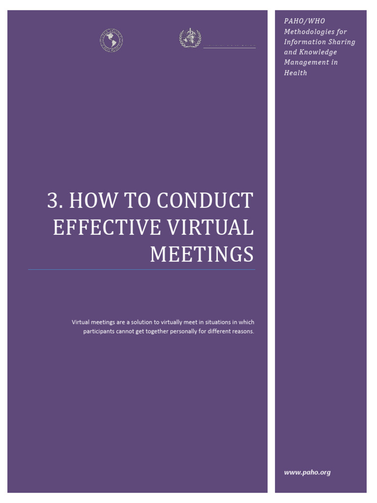 Effective Virtual Meetings | PDF | Knowledge | Methodology