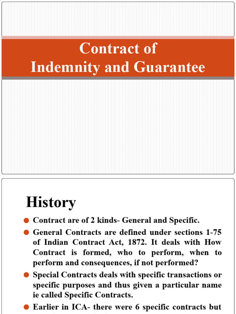 Contract of Indemnity | PDF | Indemnity | Law Of Obligations
