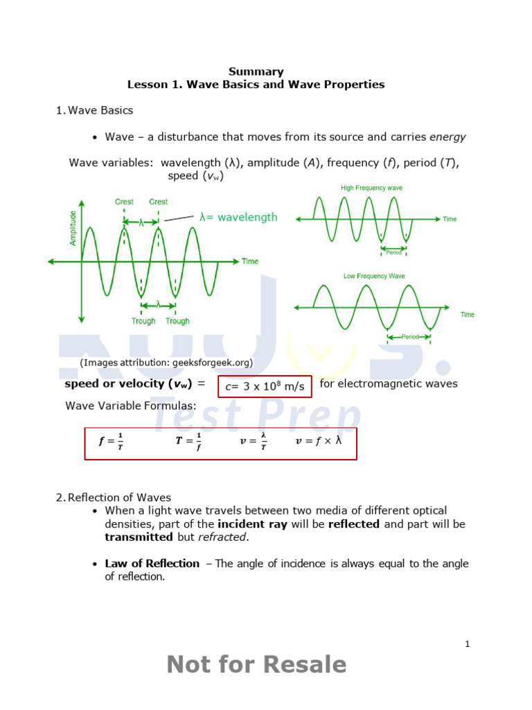 Wave Basics and Wave Properties | PDF