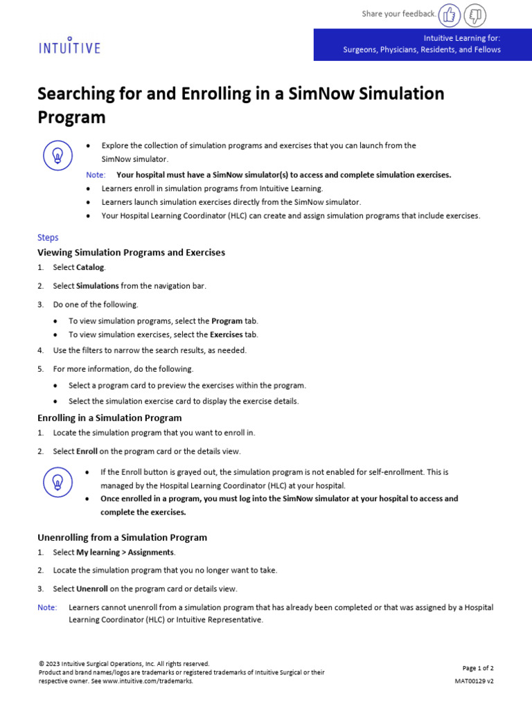 Searching For and Enrolling in A SimNow Simulation Program | PDF ...