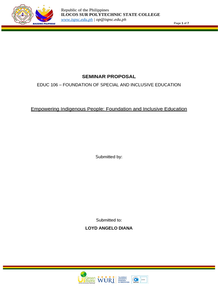 7 Seminar Proposal Final | PDF | Learning | Cognition
