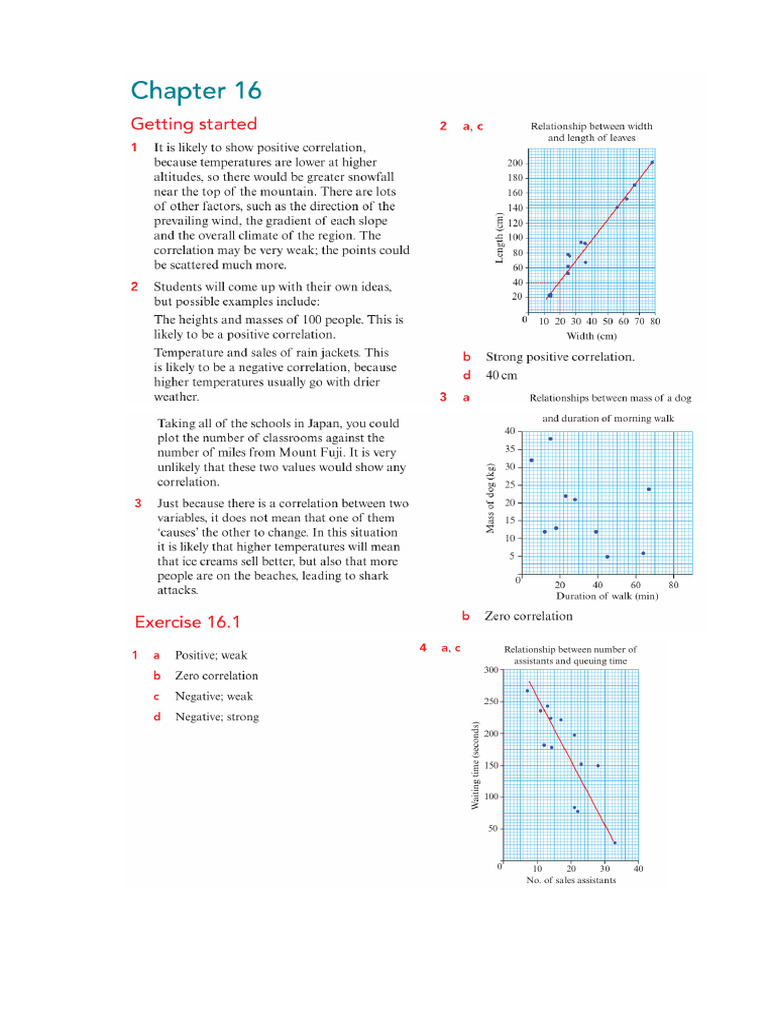Igcse Maths 3ed Coursebook Answers - Ch-16 & 17 | PDF