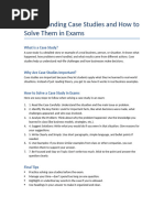 How To Answer Case Study Questions and Long Application Questions | PDF ...