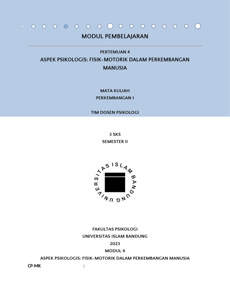 Modul Kuliah 4 Perkembangan 1 OBE | PDF