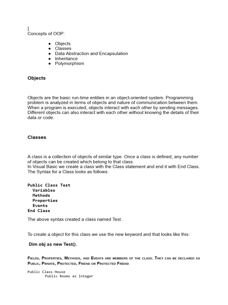 Unit 3 Oops in | PDF | Class (Computer Programming) | Object Oriented Programming