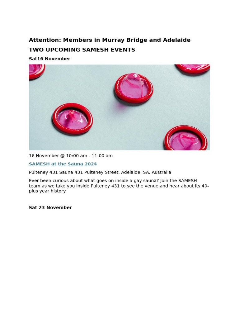 SAMESH Upcoming Events | PDF